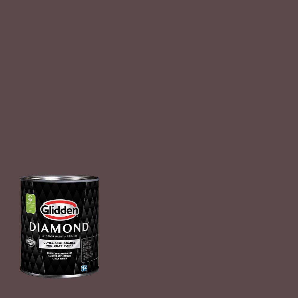 Glidden Diamond 1 qt. PPG1047-7 Carob Chip Satin Interior Paint with ...