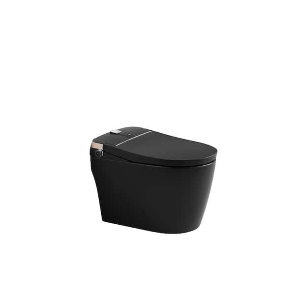 XUJMK 12 in. 1-Piece 1.28GPF Single Flush Smart Elongated Toilet in ...