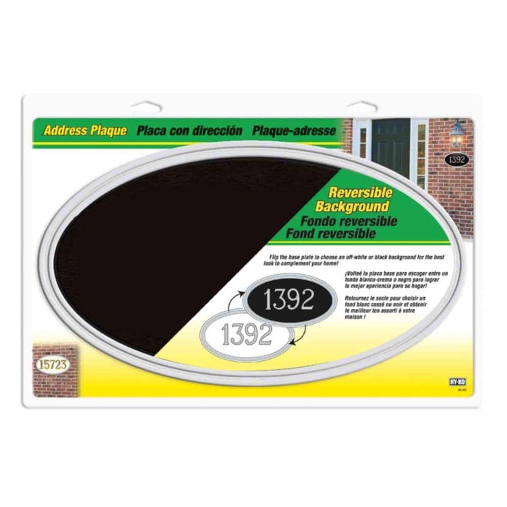 HY-KO Oval Plastic Address Plaque AK-451 - The Home Depot