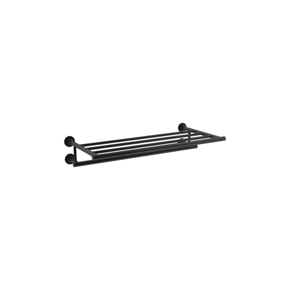 KOHLER Purist 24 in. Single Towel Rack in Matte Black K-14381-BL - The ...