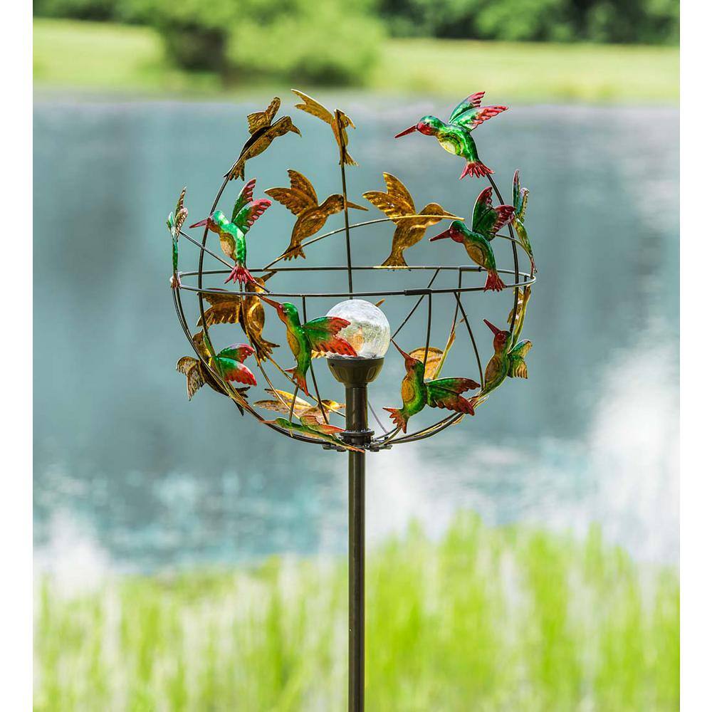 Evergreen Enterprises 75 in. Metal Hummingbird Wind Spinner with Color ...