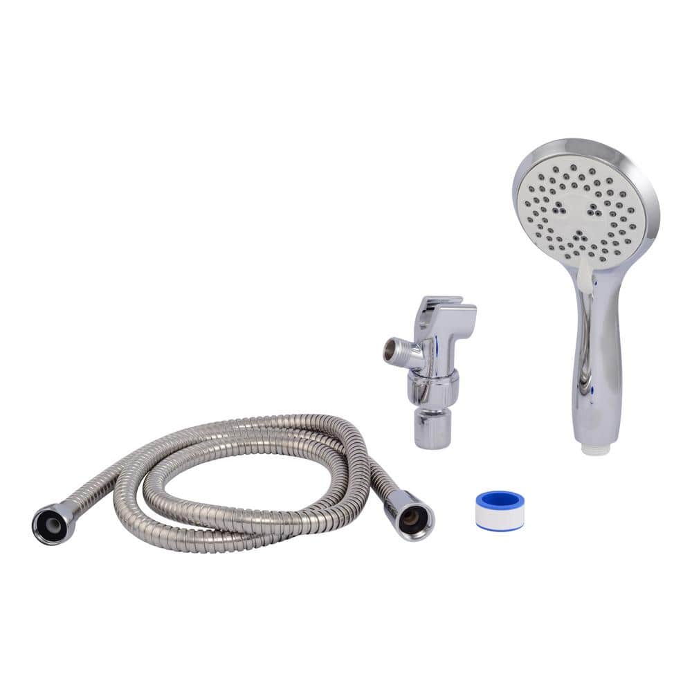 EZ-FLO 3-Spray Patterns with 1.8 GPM 4 in. Wall Mount Handheld Shower ...