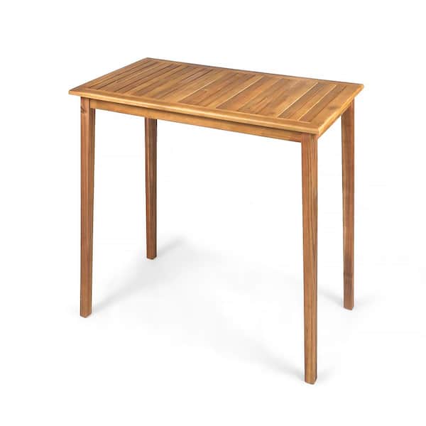 44 in. W x 25 in. D x 40 in. H Teak Acacia Wood Minimalist Rectangle ...
