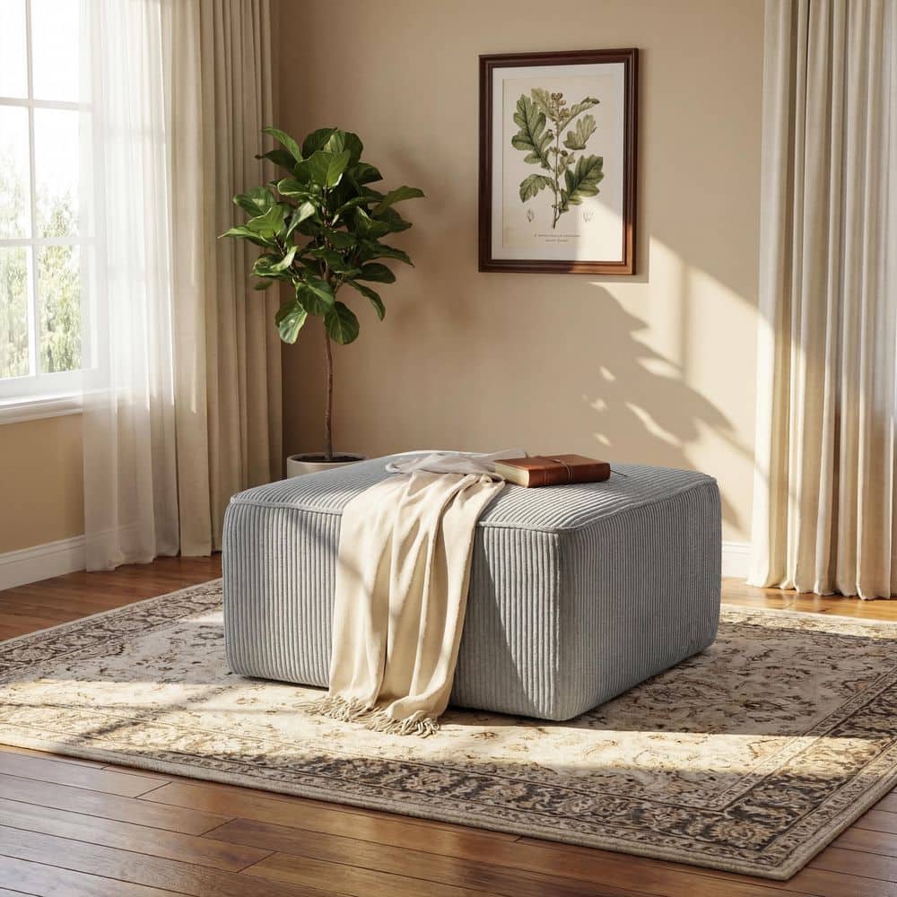 CHRISTOPHER KNIGHT HOME Yzabella Modern Light Blue Corduroy Fabric ...