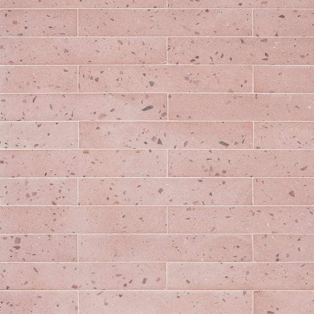 Ivy Hill Tile Fusion Brick Blush Pink 2.48 in. x 15.74 in. Natural ...