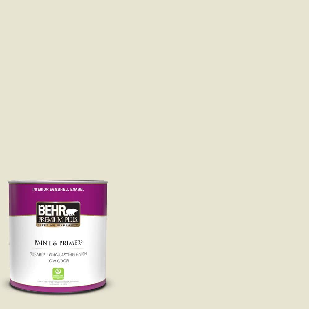BEHR PREMIUM PLUS 1 qt. #73 Off White Eggshell Enamel Low Odor Interior ...