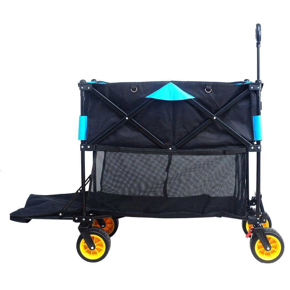 JimsMaison 10 cu. ft. Black Blue Metal Big Large Capacity Folding ...