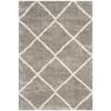 SAFAVIEH Hudson Shag Gray/Ivory 5 ft. x 8 ft. Geometric Diamonds Area ...