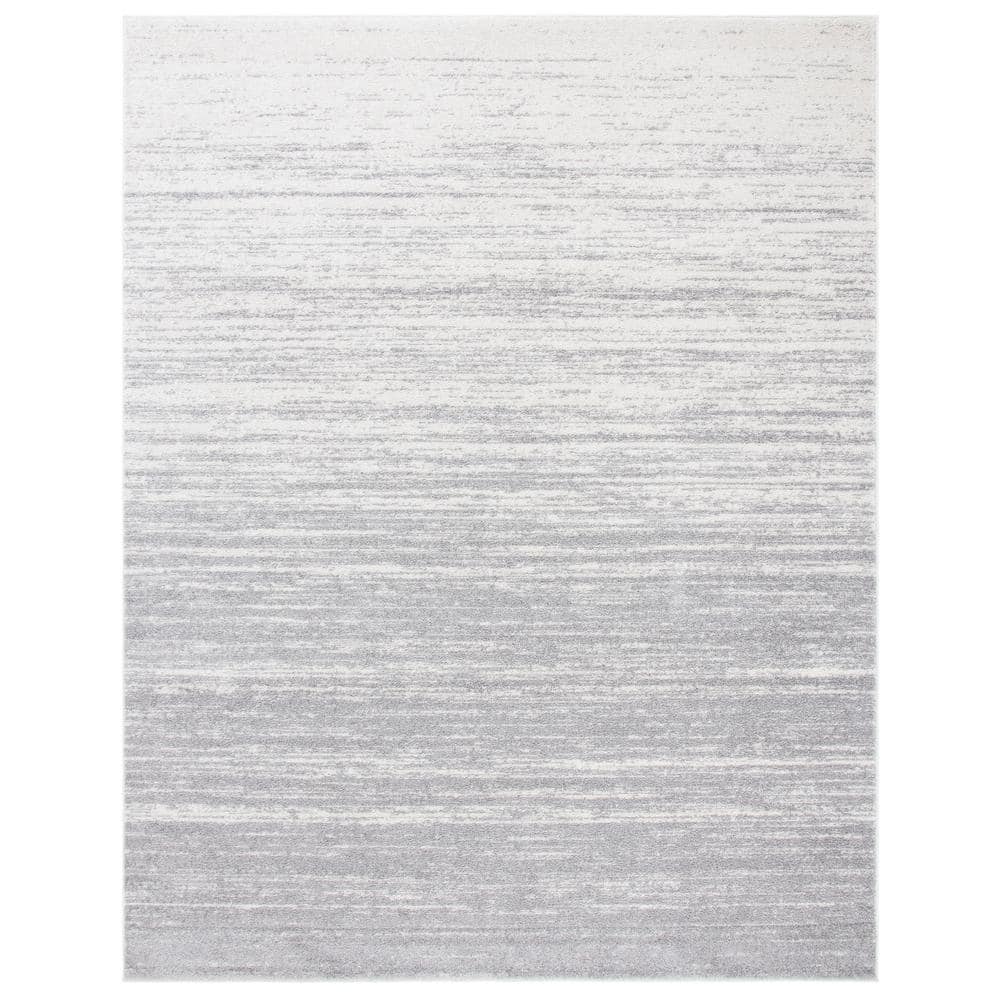 SAFAVIEH Adirondack Light Gray/Gray 10 ft. x 14 ft. Solid Color Striped ...