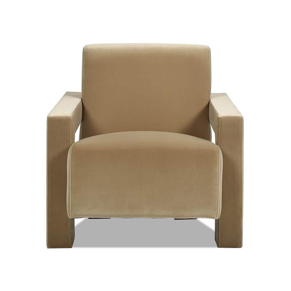 Jennifer Taylor 28.5 in. Fully Upholstered Brown Beige Accent Large ...