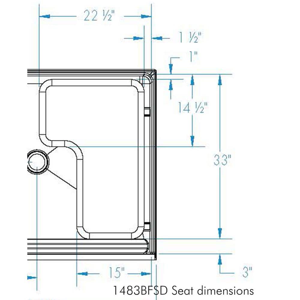 Buy Accessible AcrylX 46 in. x 36 in. x 75.3 in. 1-Piece ANSI Shower ...
