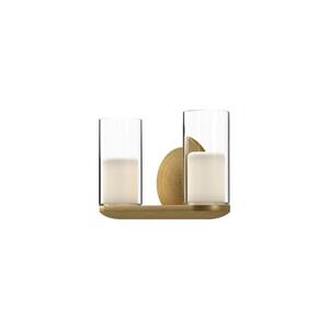 KUZCO Cedar 11 in. 1 Light 15-Watt Brushed Gold/Clear Integrated LED Wall Sconce WS52511-BG/CL ...