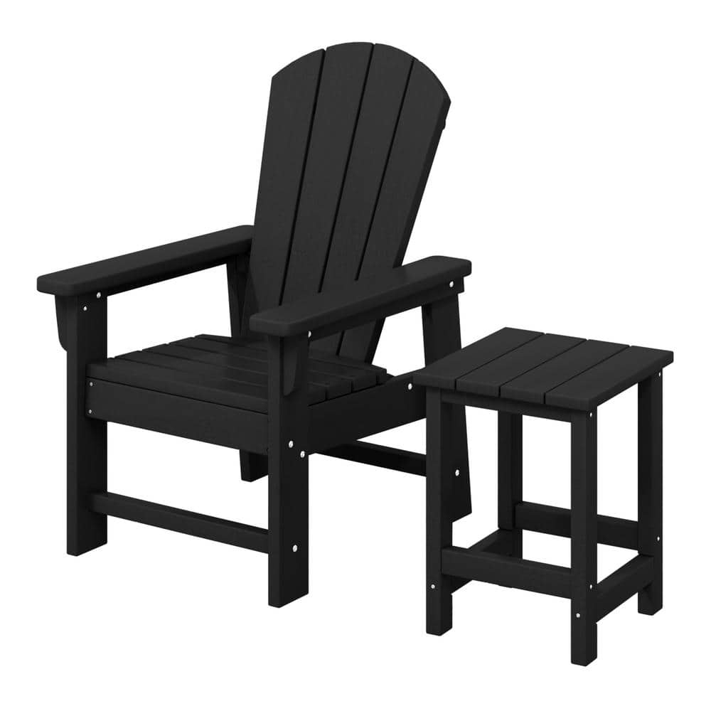WESTIN OUTDOOR Children's Laguna Outdoor Patio All Weather Plastic Kids 2-Piece Adirondack Chair ...