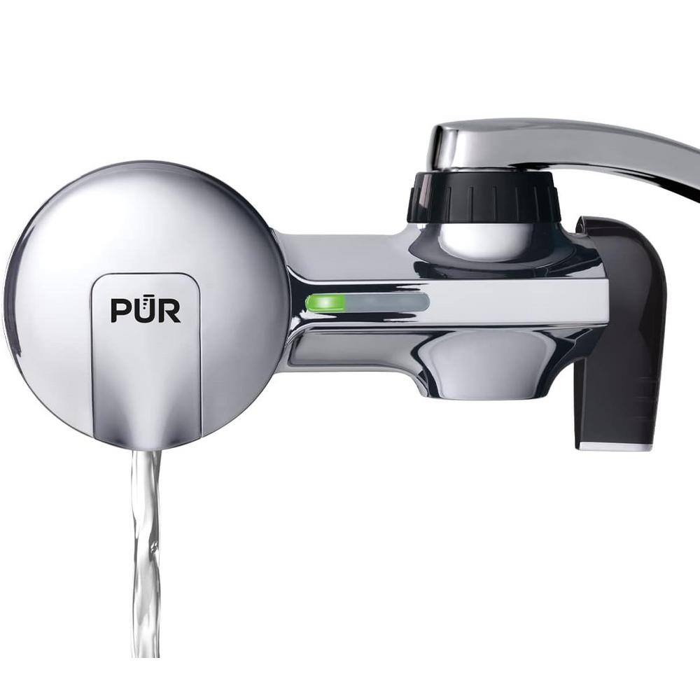 Lukvuzo Horizontal Faucet Mount Water Filtration System in Chrome (1 ...