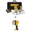 DEWALT 20V MAX Cordless 10,000 PSI Variable Speed Grease Gun and LED Jobsite Spotlight with (1 ...