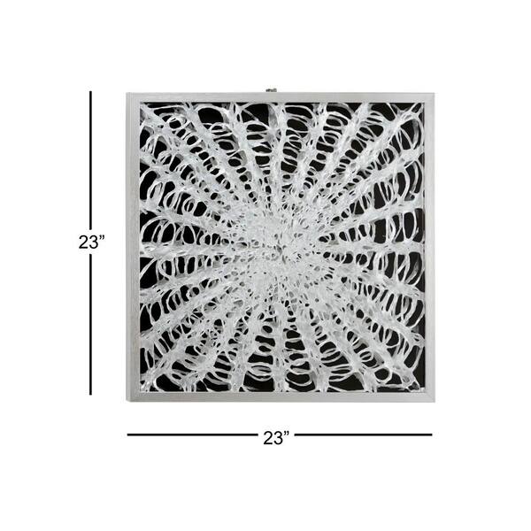 Litton Lane Large Square Modern Black and White Abstract Litton Lane Large Square Modern Black and White Abstract