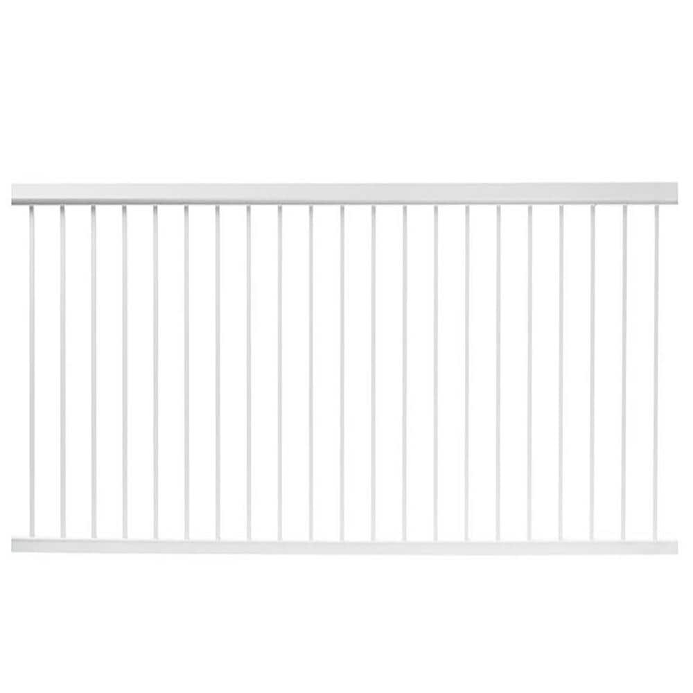 Vista 42 in. H x 96 in. W White Aluminum Level Railing Kit PBRL8WT42X ...