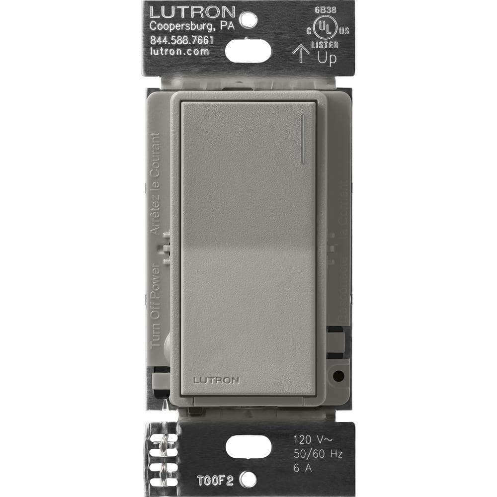 Lutron Sunnata Switch, for 6A Lighting or 3A 1/10 HP Motor, Single Pole ...