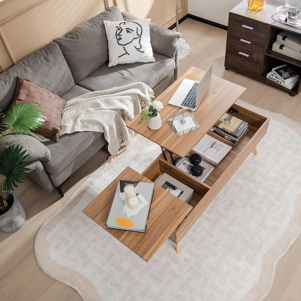 Costway lift top coffee table with hidden storage compartment store