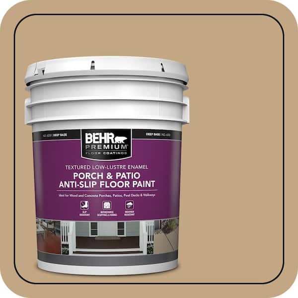BEHR PREMIUM 5 gal. #HDC-CL-18 Cellini Gold Textured Low-Lustre Enamel ...