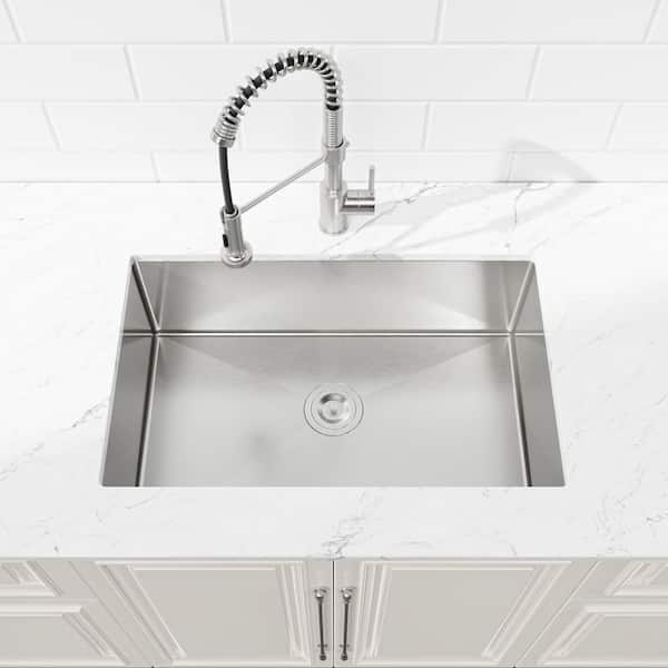 TCYO 30 in. Undermount Single Bowl 20-Gauge Gunmetal Black Stainless ...