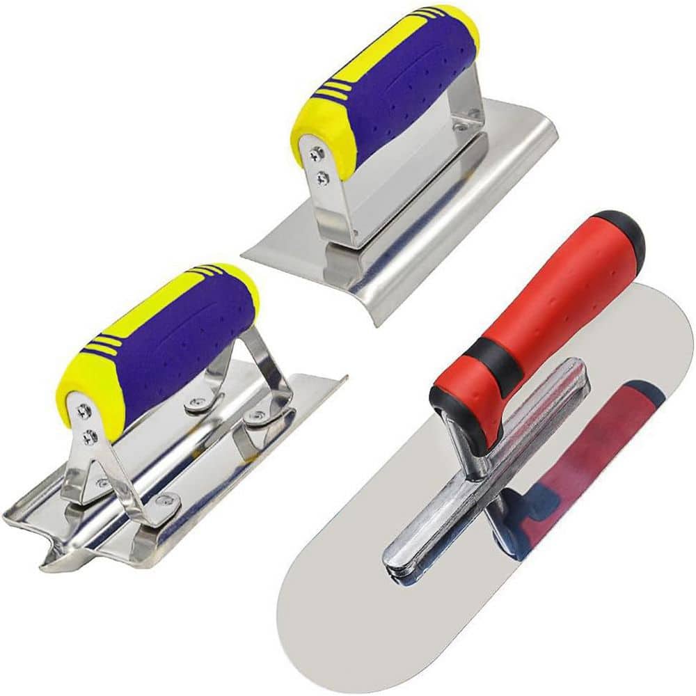 KIWDZFU 11 x 4 Pool Trowel with 6x3 Concrete Edger and Groover ...
