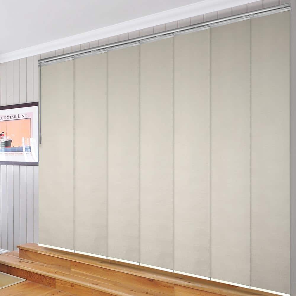 EMOH Pearlescent 110 in. - 153 in. W x 94 in. L Adjustable 7- Panel in ...