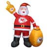 logobrands 7 ft. Kansas City Chiefs Santa Inflatable 620284 - The Home ...