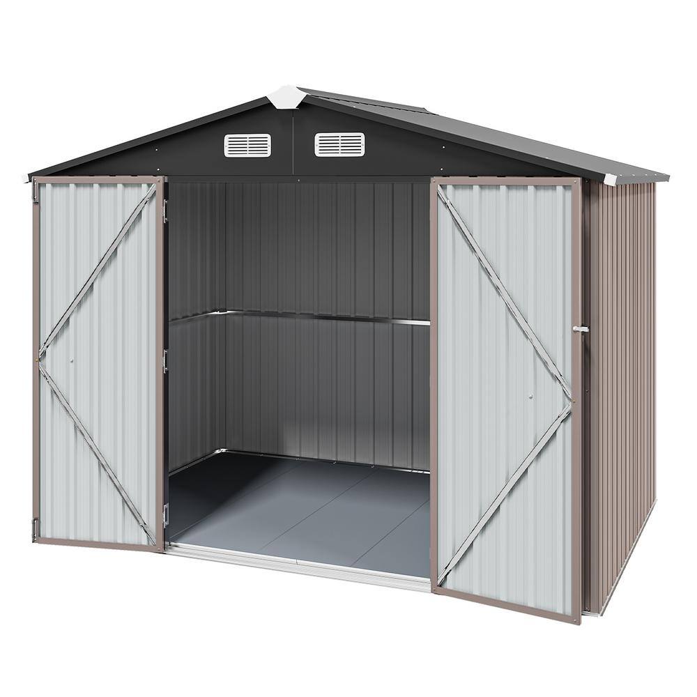 Reviews for Sizzim 8 ft. W x 6 ft. D Storage Metal Shed with Double ...