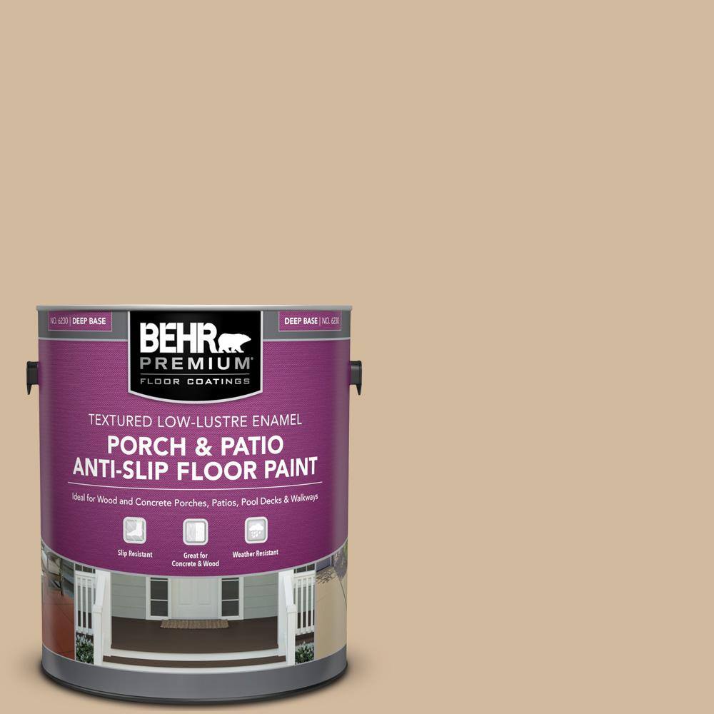 BEHR PREMIUM 1 gal. #S280-3 Practical Tan Textured Low-Lustre Enamel ...