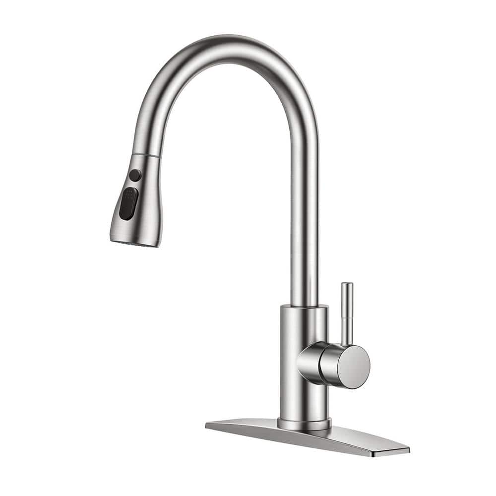 MTTCLE Single Handle Pull Down Sprayer Kitchen Faucet with Pull Out ...