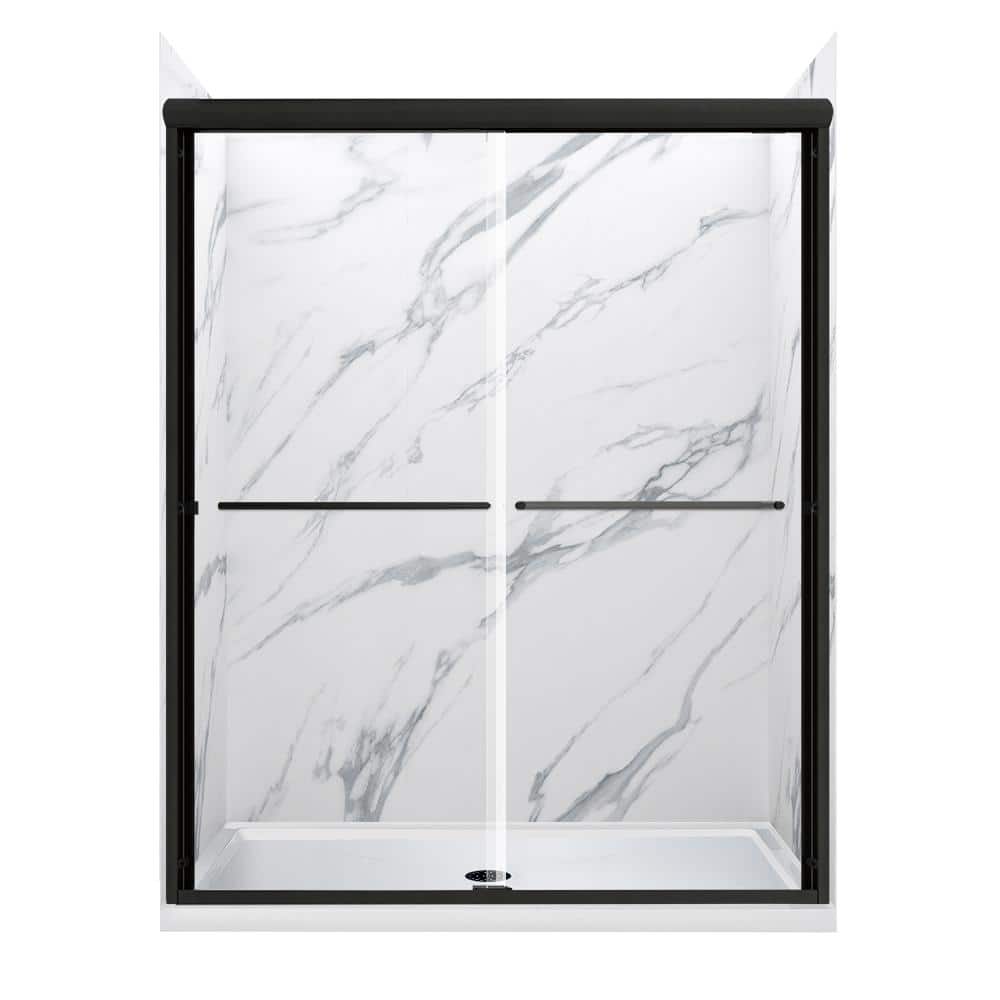 CRAFT + MAIN Cove Sliding 48 in. L x 34 in. W x 78 in. H Center Drain ...