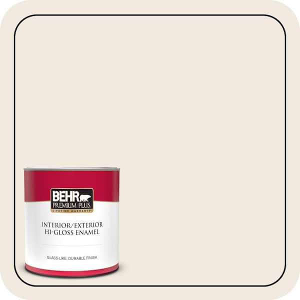 BEHR PREMIUM PLUS 1 qt. #W-B-710 Almond Cream Hi-Gloss Enamel Interior ...