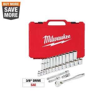 Milwaukee 1/4 in. Drive SAE/Metric Ratchet and Socket Mechanics Tool Set (50-Piece) 48-22-9004