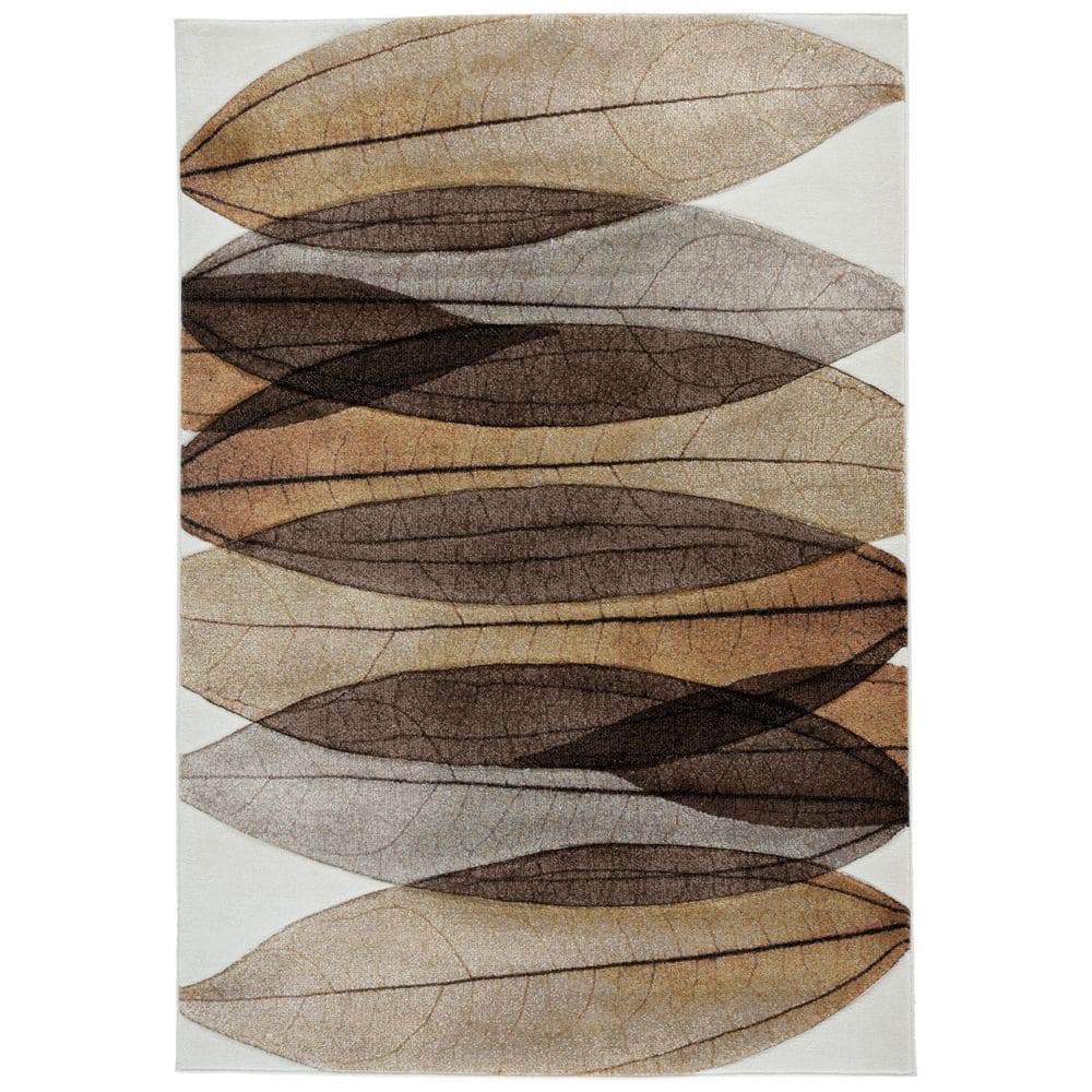 SAFAVIEH Hollywood Brown/Gray 5 ft. x 8 ft. Abstract Geometric Area Rug ...