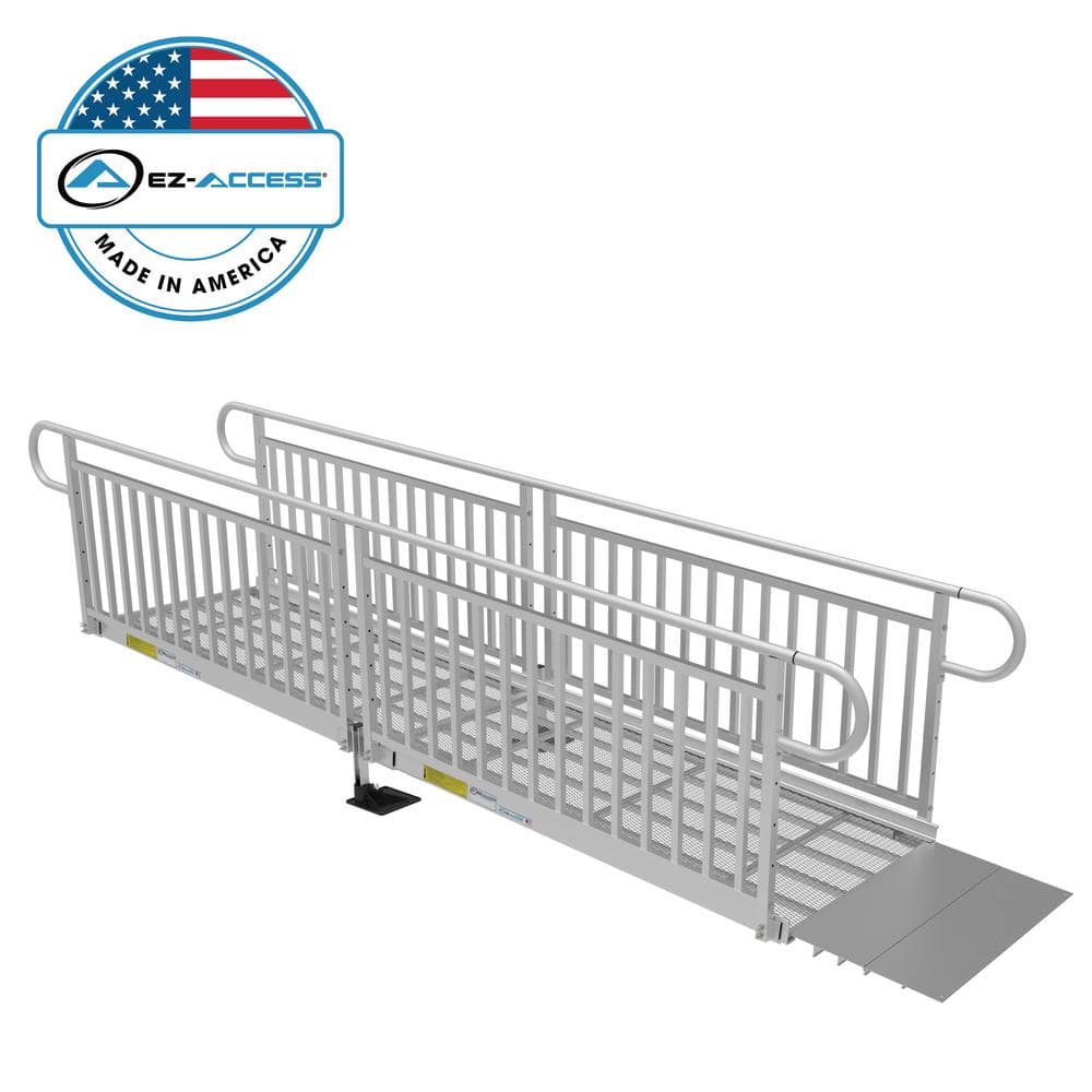 EZ-ACCESS PATHWAY 3G 12 ft. Wheelchair Ramp Kit with Expanded Metal ...