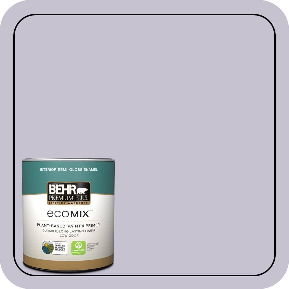 BEHR PREMIUM PLUS 1 qt. #ICC-44 Lavender Bouquet Semi-Gloss Enamel ...