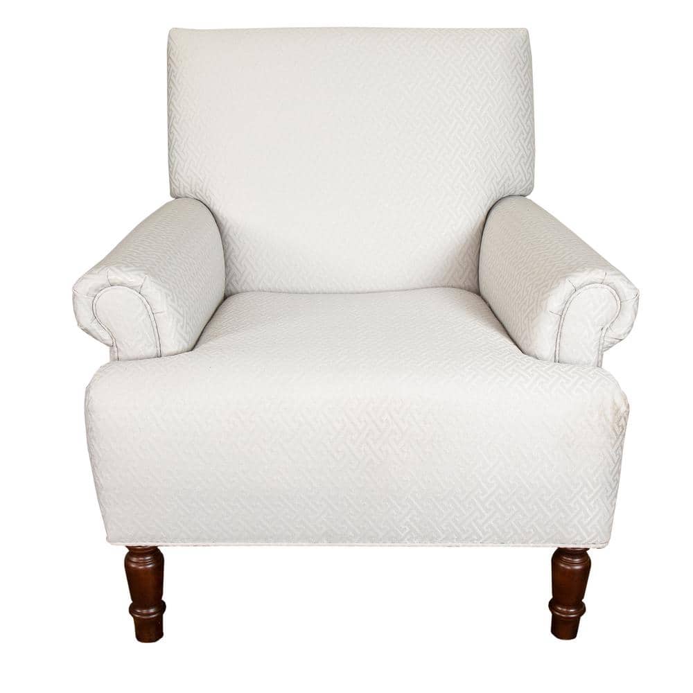 Leffler Home Darcy Light Grey Upholstered Accent Armchair (Set of 1 ...