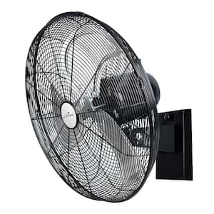 iLIVING 20 in. 3 fan speeds Wall Fan in Black with Oscillating head ...
