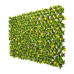 naturae decor Expandable Pvc Trellis Hedges 36 in. X 72 in. Gardenia ...