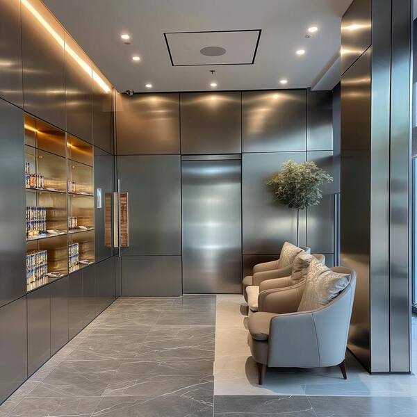Contemporary Metallic Interior Wall Panels