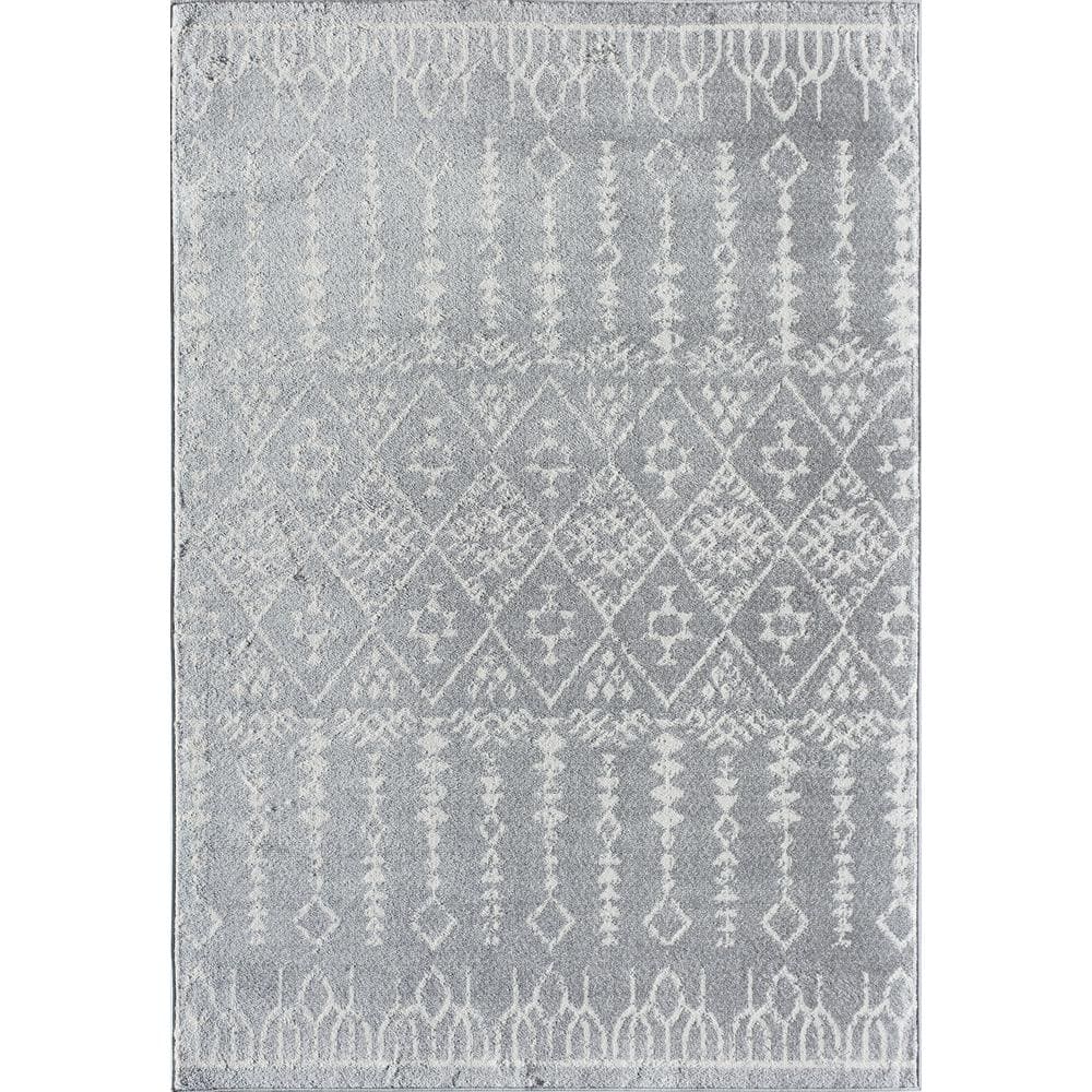 Rugs America Gabriel Grey Diamond 2'6"x8' Transitional Area Rug RA30044 ...