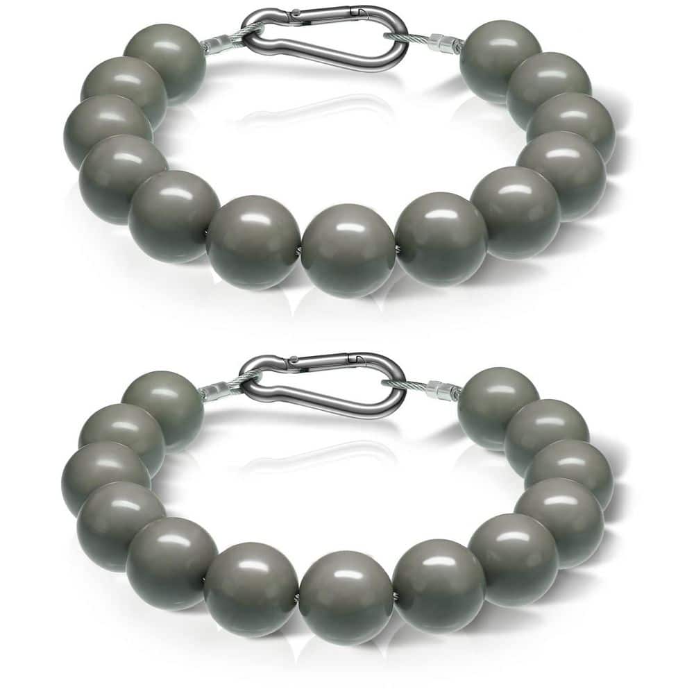 OGETFUUR Gray Flagpole Retainer Ring with Steel Cable, Beaded Flag ...