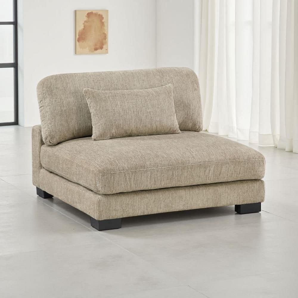 Benjara Liny Brown and Black Microfiber Armless Side Chair with 1 ...
