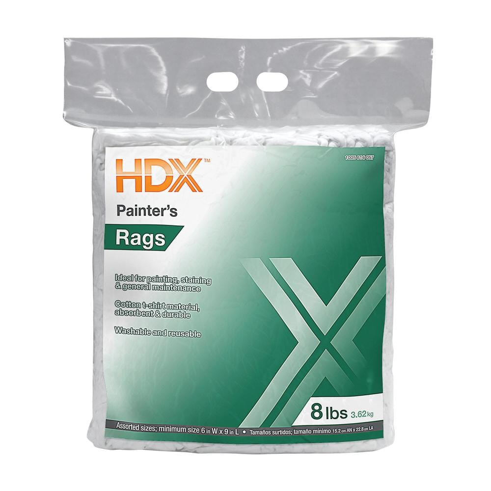 HDX 8 lbs. Painter's Polycotton Knit Rag 6216-BL10-05D-HDX - The Home Depot