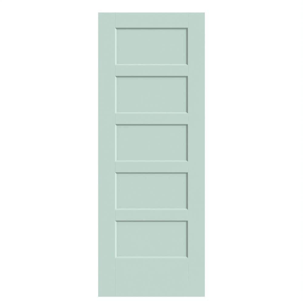Masonite 28 in. x 80 in. 5-Panel Bayshore Single Bore Solid Core Sea ...