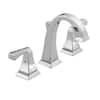 Delta Dryden 8 in. Widespread 2-Handle Bathroom Faucet with Metal Drain Assembly in Chrome 3551 ...