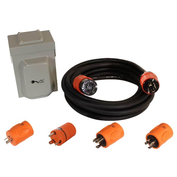 AC WORKS Generator Emergency Power Kit Come with L14-20 Inlet Box ...