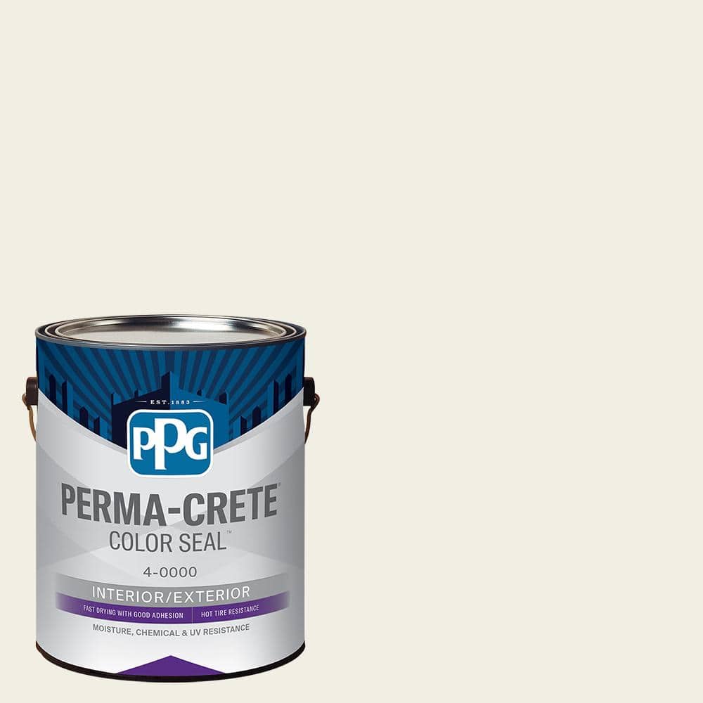 Perma-Crete Color Seal 1 gal. PPG1020-1 Atrium White Satin Interior ...
