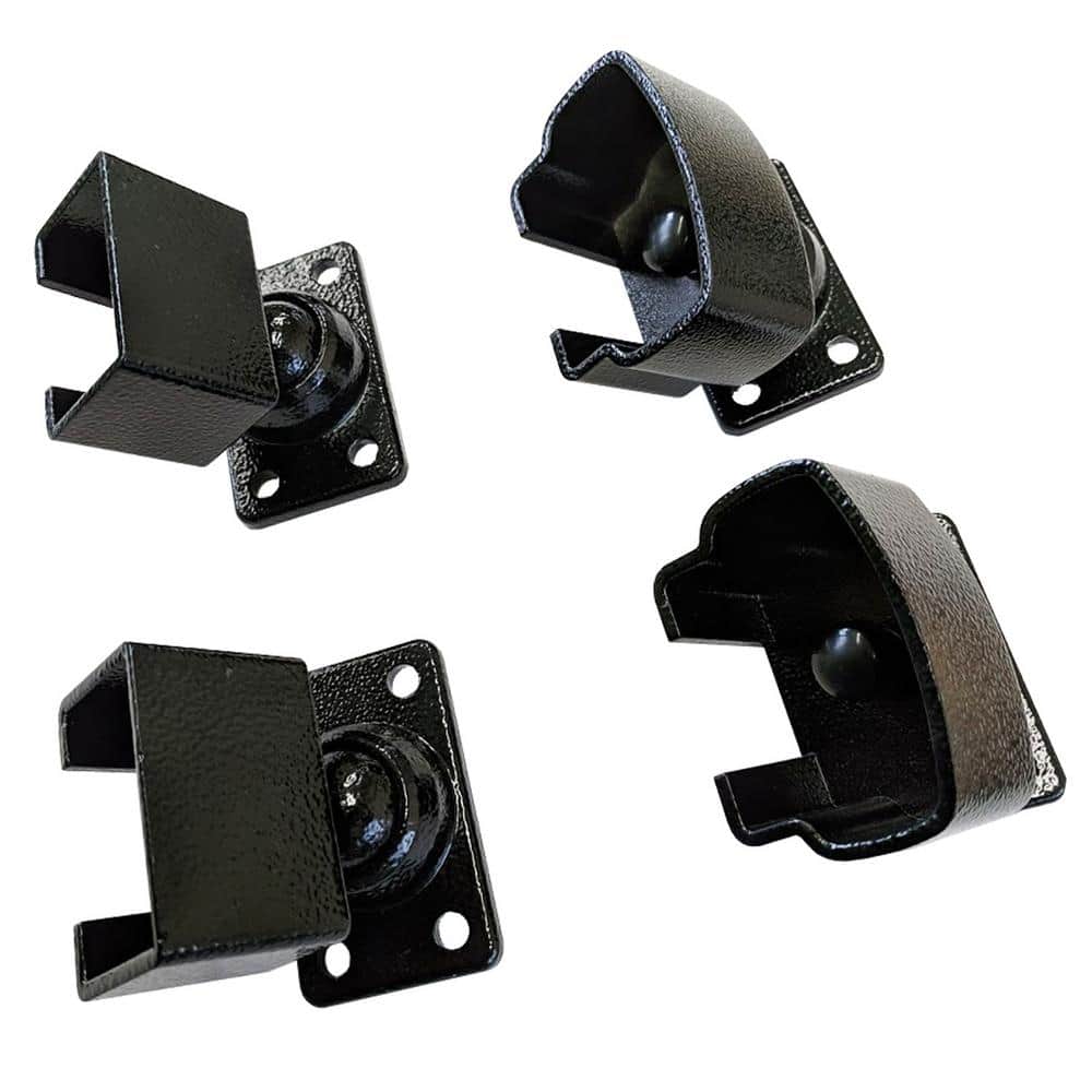 EZ Handrail Textured Black Aluminum Pivot Bracket Kit EZPMHB - The Home ...